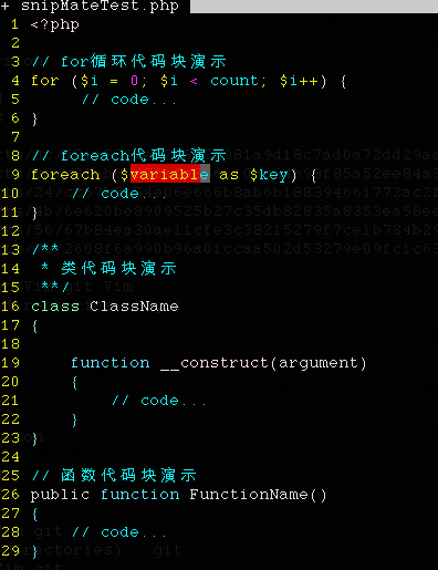 Vim的snipMate插件 – 平凡的世界